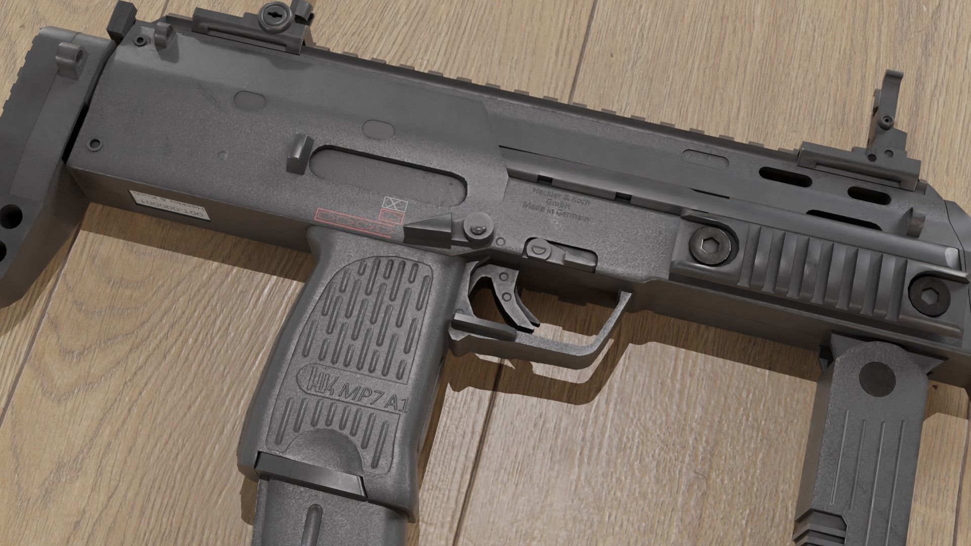 HK MP7 SMG free VR / AR / low-poly 3D model | CGTrader