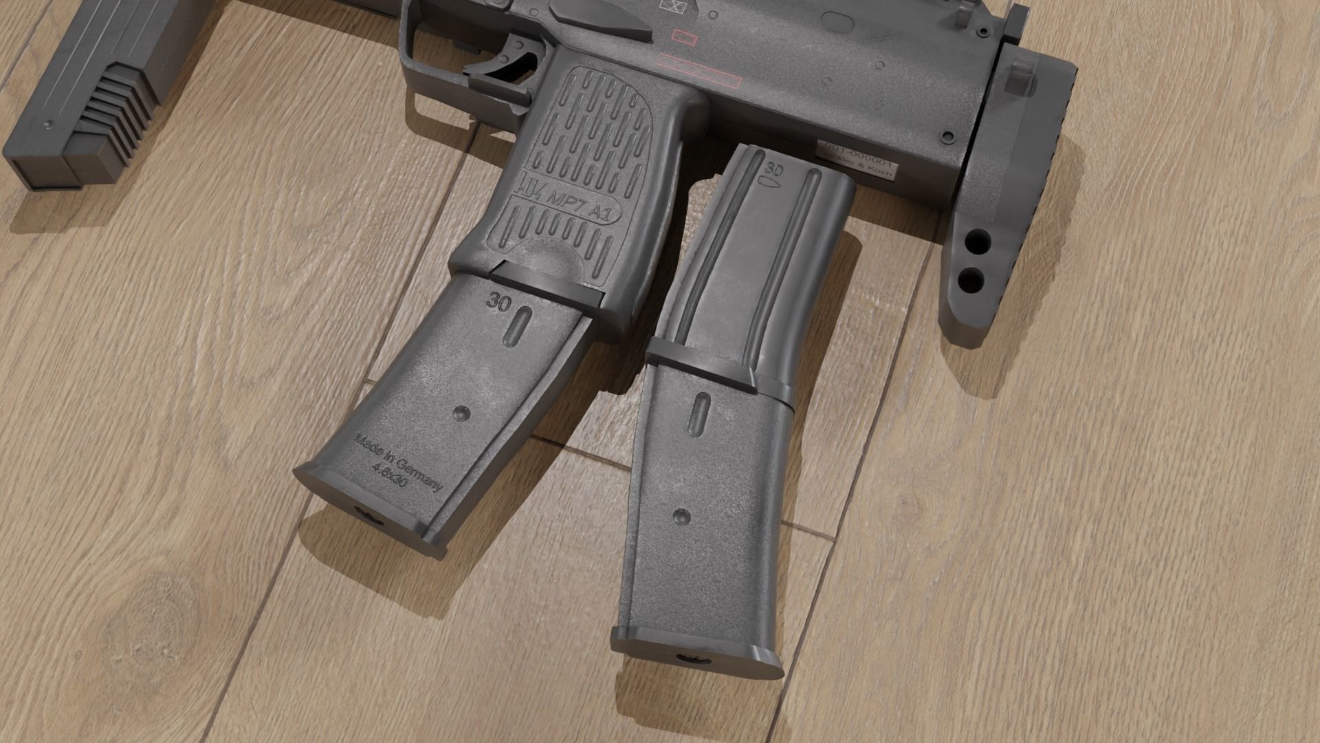 HK MP7 SMG free VR / AR / low-poly 3D model | CGTrader