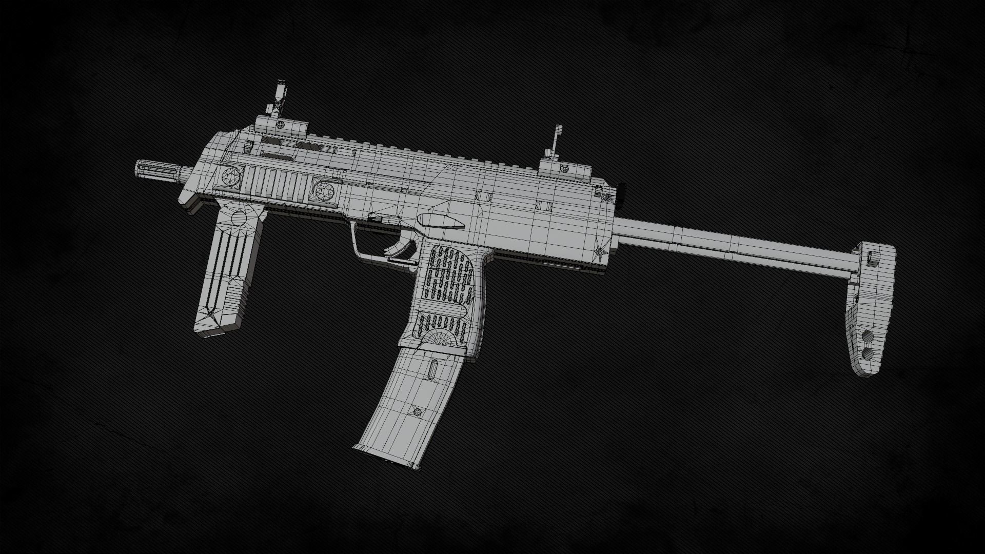 HK MP7 SMG free VR / AR / low-poly 3D model | CGTrader