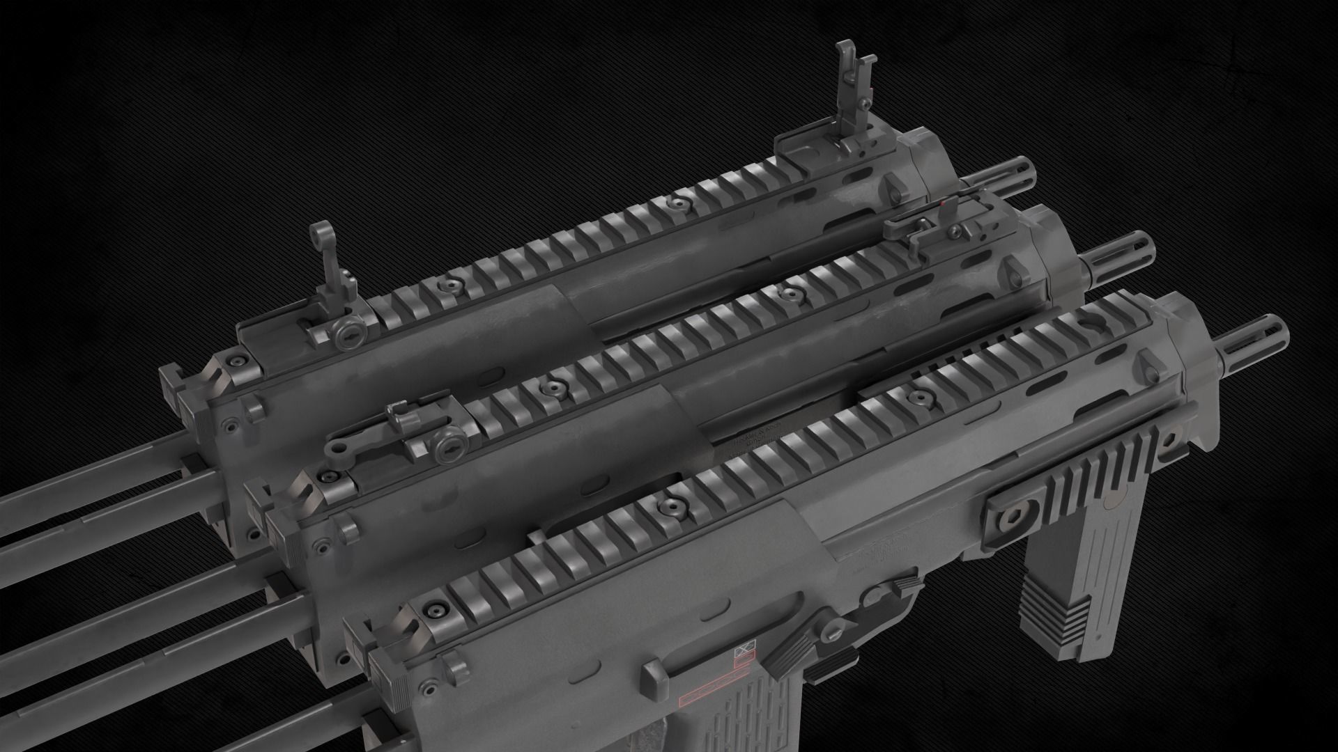 HK MP7 SMG free VR / AR / low-poly 3D model | CGTrader