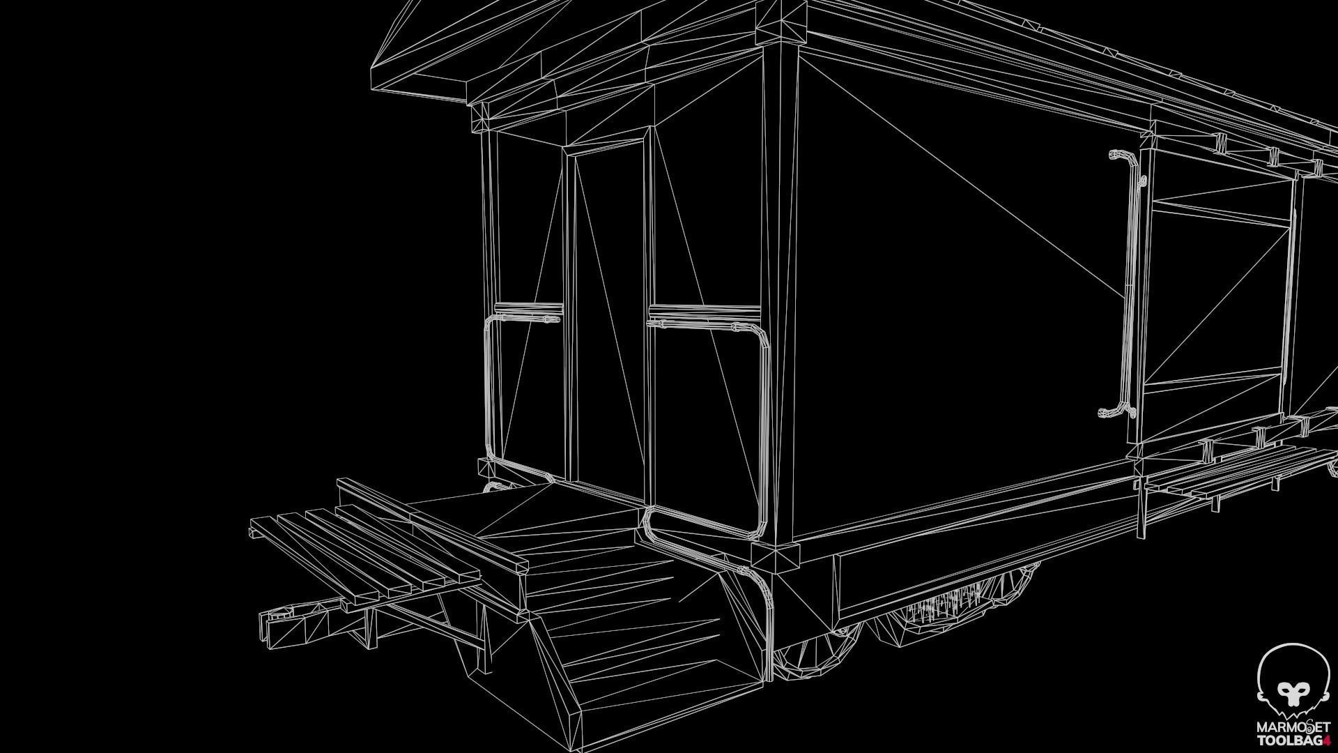 3D model Old Freight Car VR / AR / low-poly | CGTrader