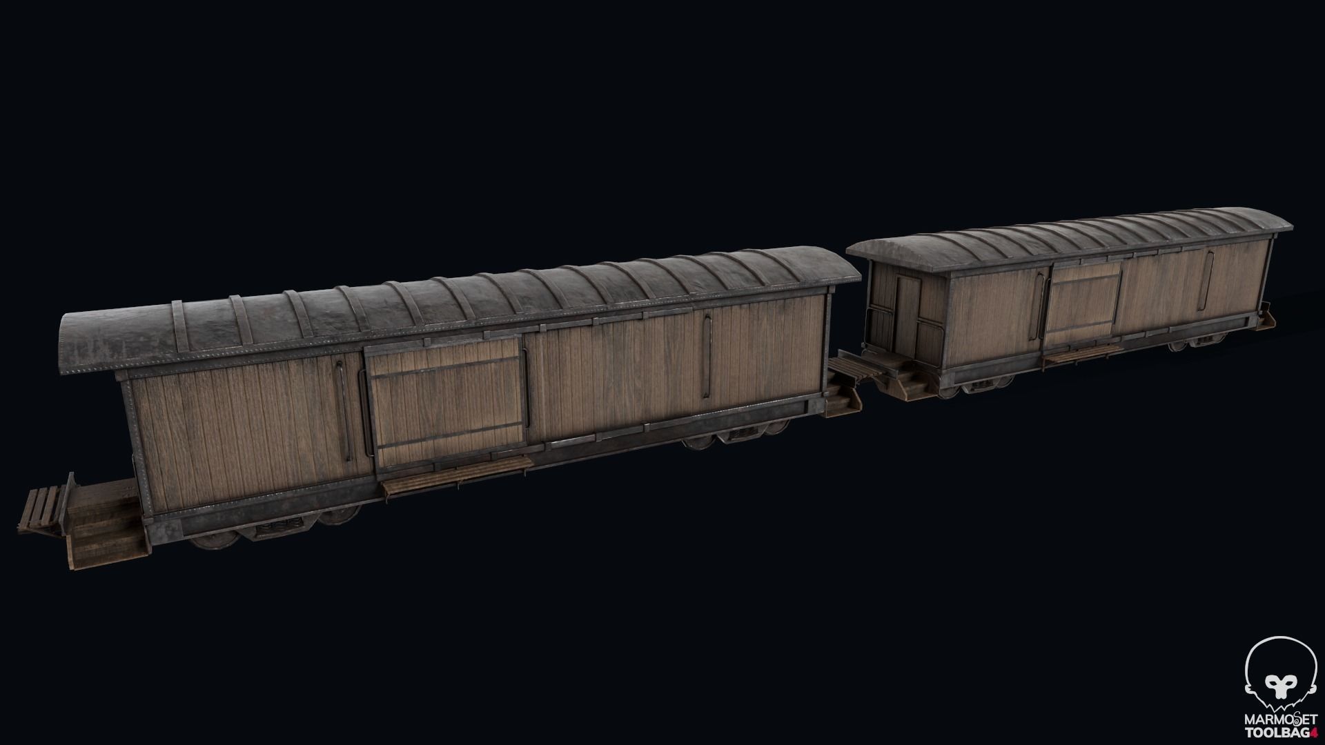 3D model Old Freight Car VR / AR / low-poly | CGTrader