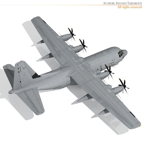 C-130 J 3D Model OBJ 3DS C4D DXF | CGTrader.com