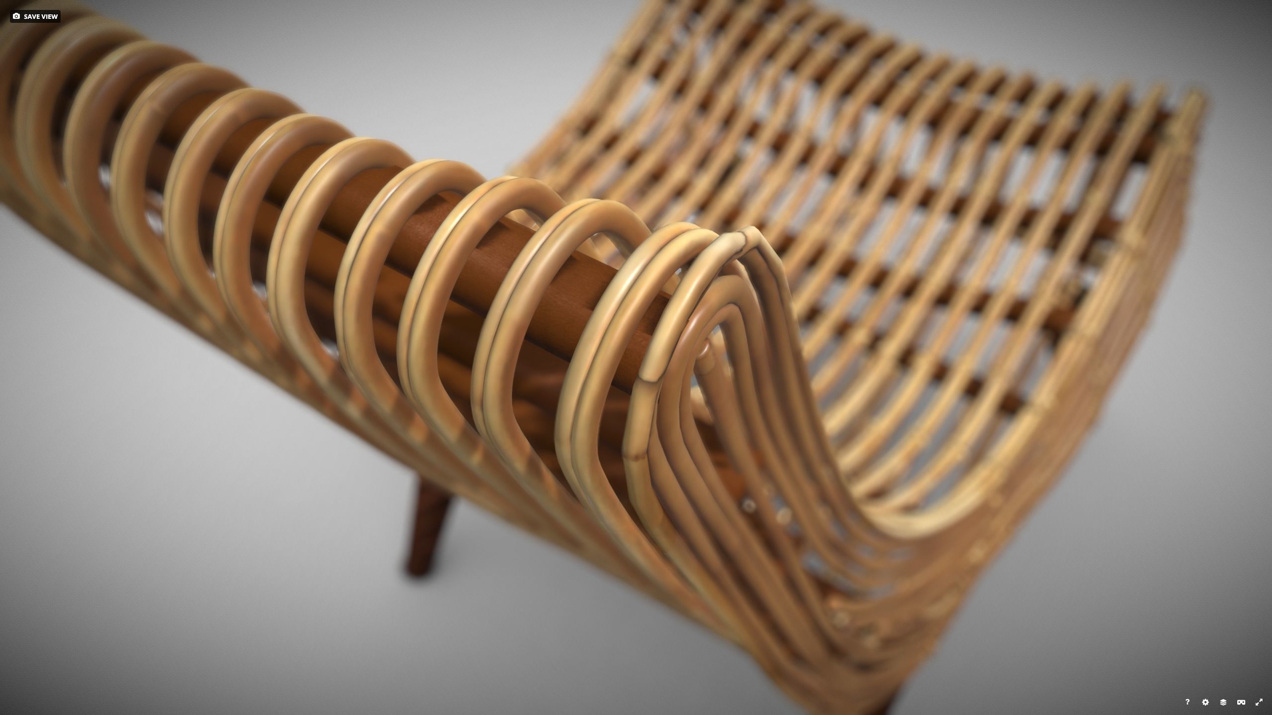 3D model Tika Chair natural rattan armchair VR / AR / low-poly | CGTrader