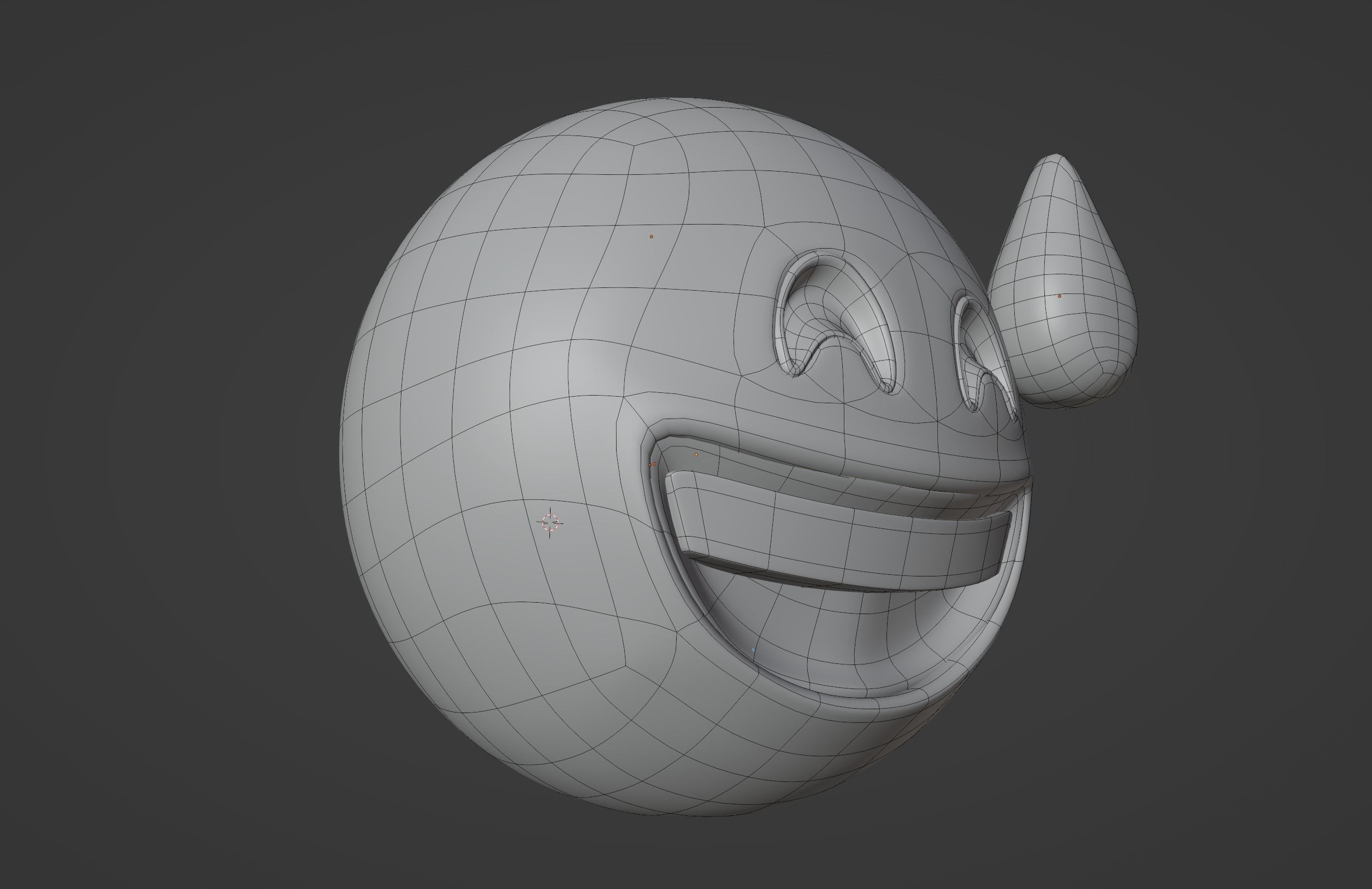 Grinning Face with Sweat Emoji 3D model | CGTrader