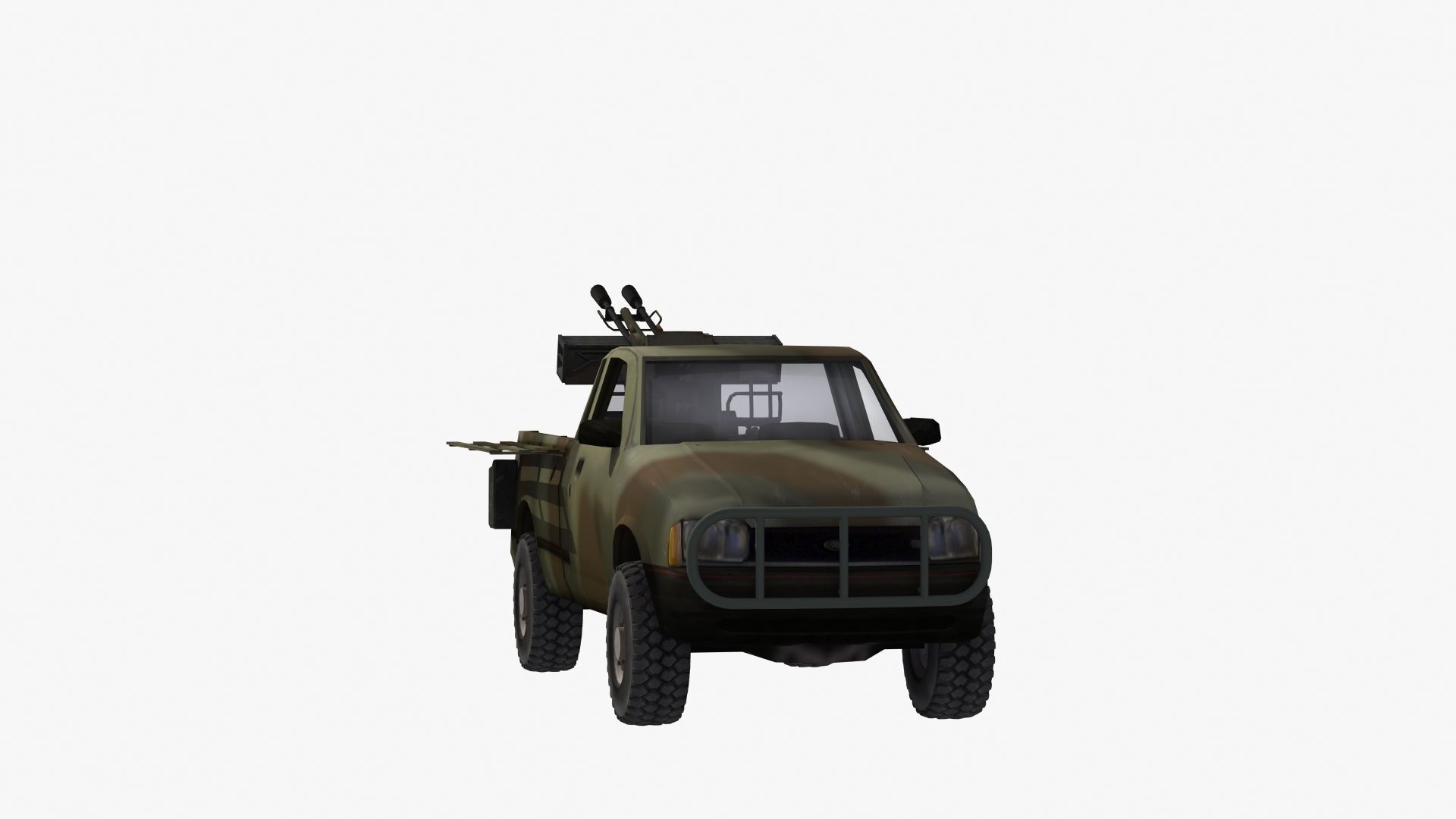 Technical Gun Truck 3D model | CGTrader