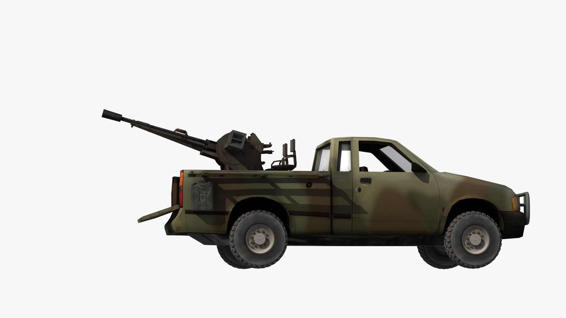 Technical Gun Truck 3D model | CGTrader