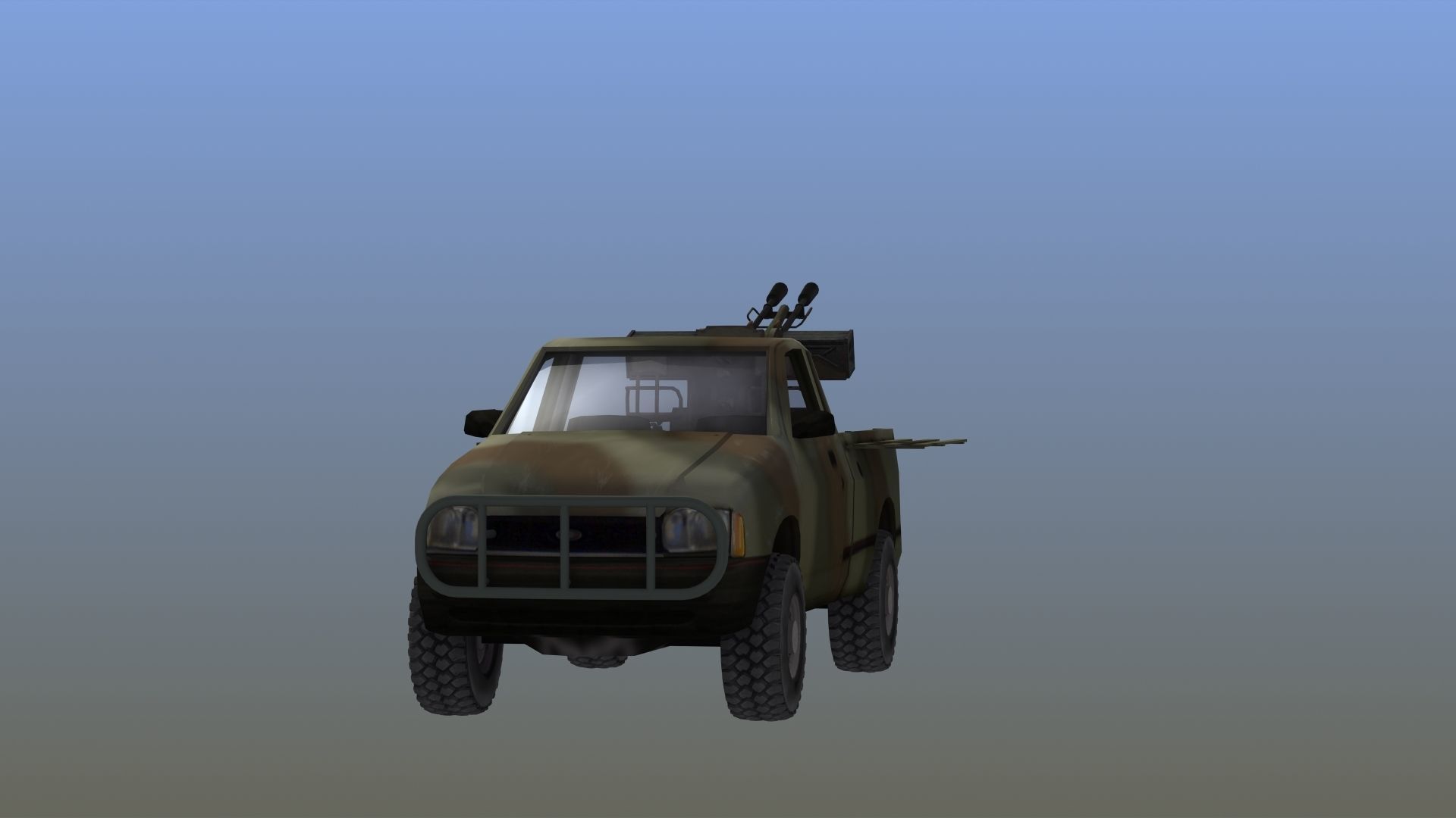 Technical Gun Truck 3D model | CGTrader