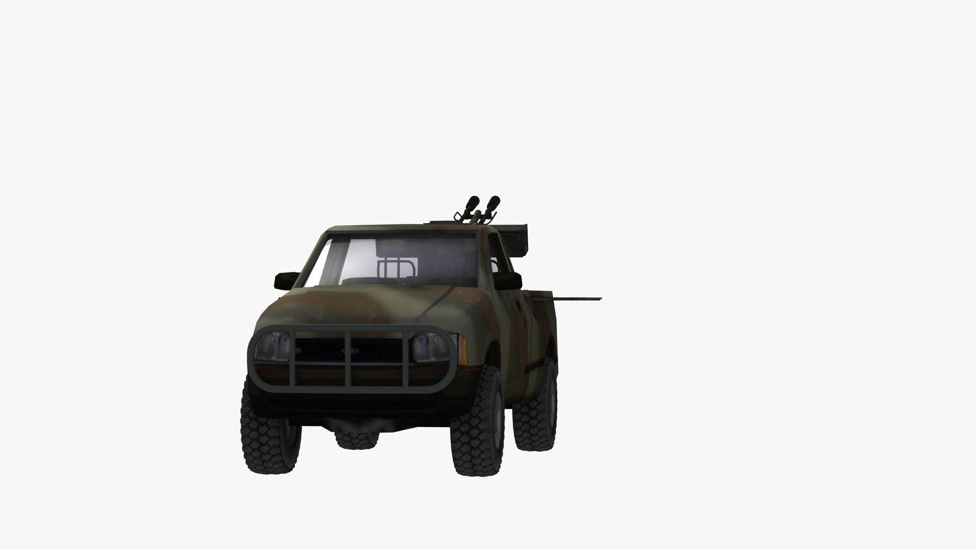 Technical Gun Truck 3D model | CGTrader