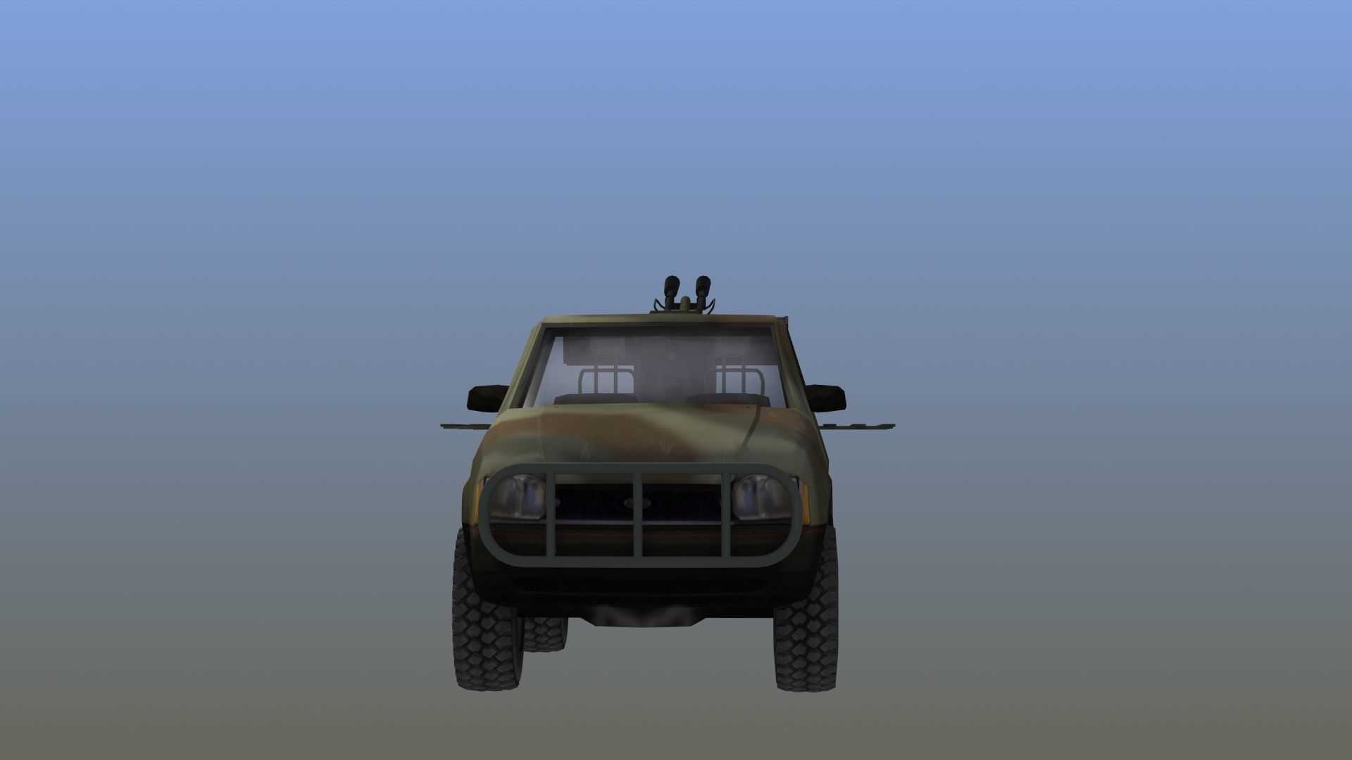 Technical Gun Truck 3D model | CGTrader