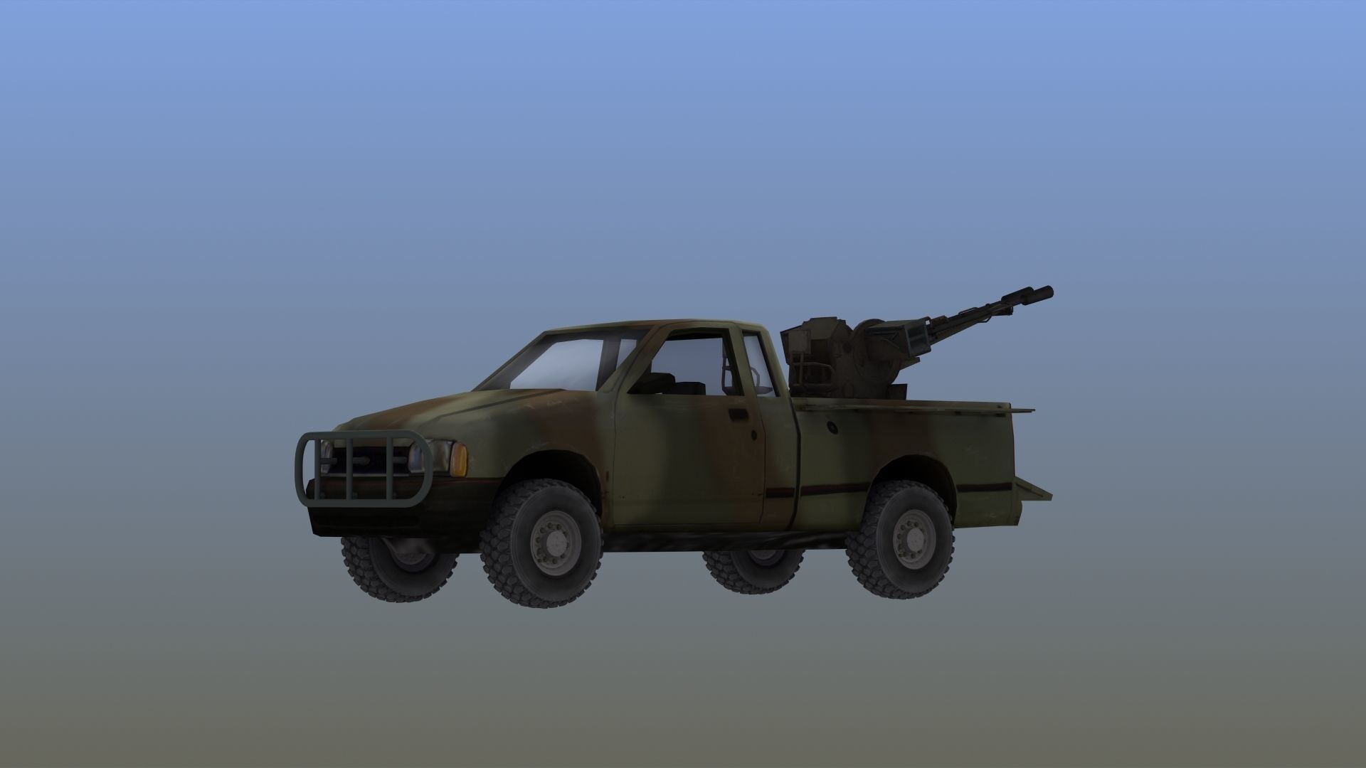 Technical Gun Truck 3D model | CGTrader