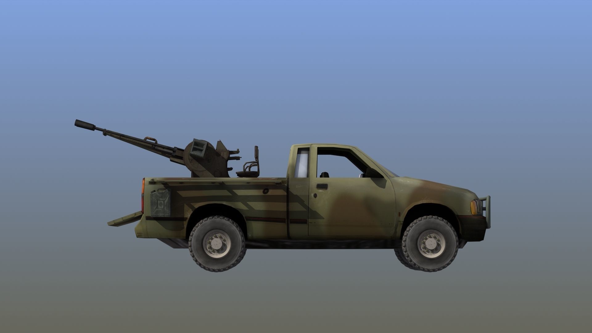 Technical Gun Truck 3D model | CGTrader