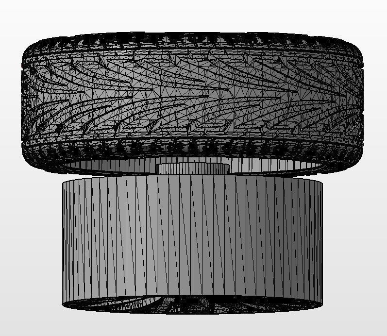 Wheel for scale model tire with realistic tread pattern 3 3D model 3D ...