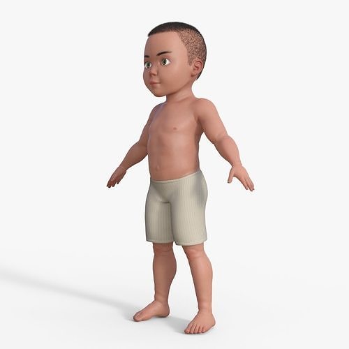 Cartoon Boy Rigged 3D model rigged | CGTrader