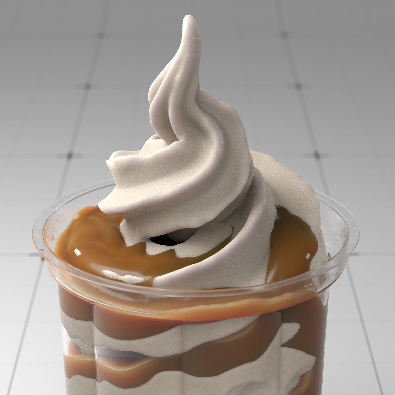 Soft Serve Sundae Ice Cream 3D model | CGTrader
