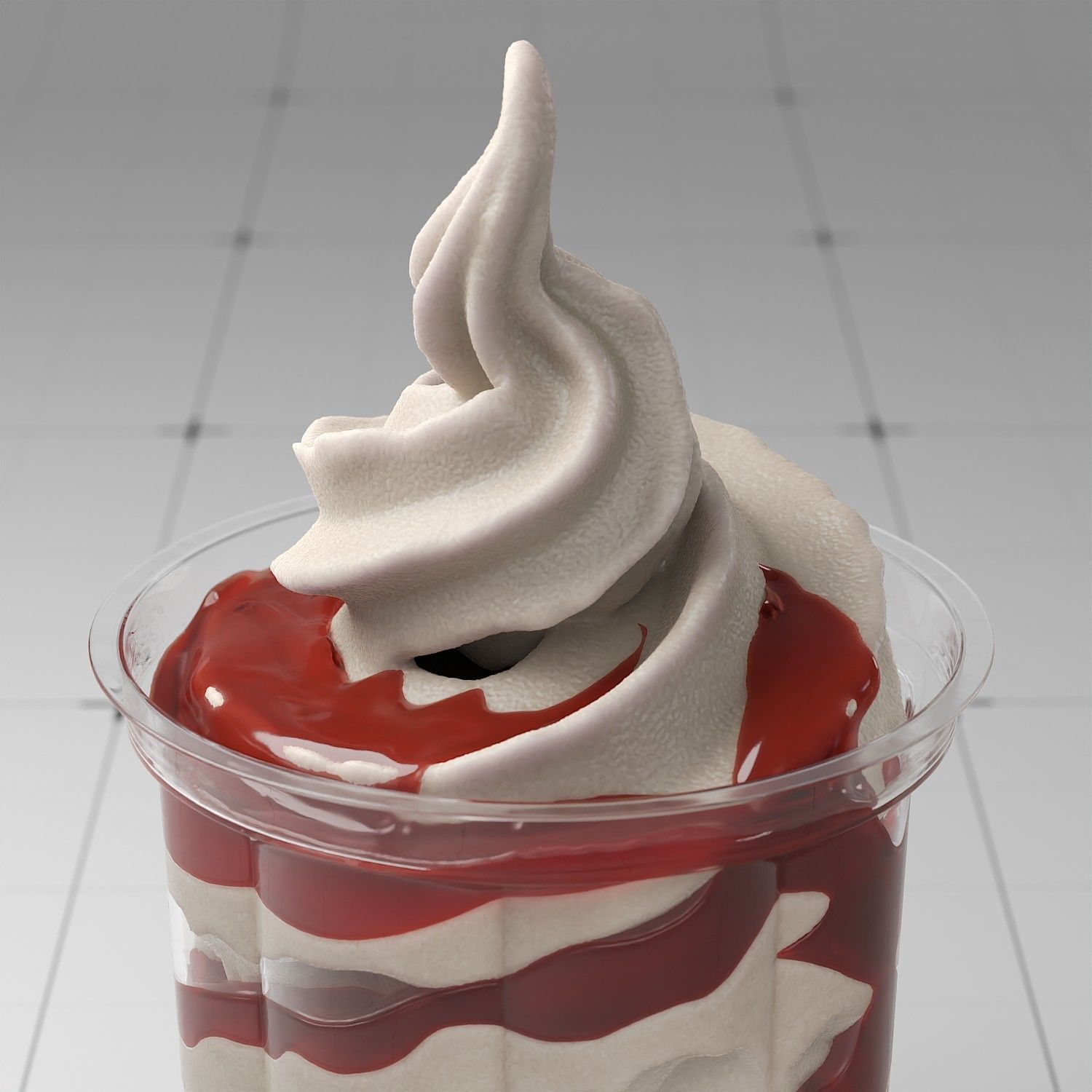 Soft Serve Sundae Ice Cream 3D model | CGTrader