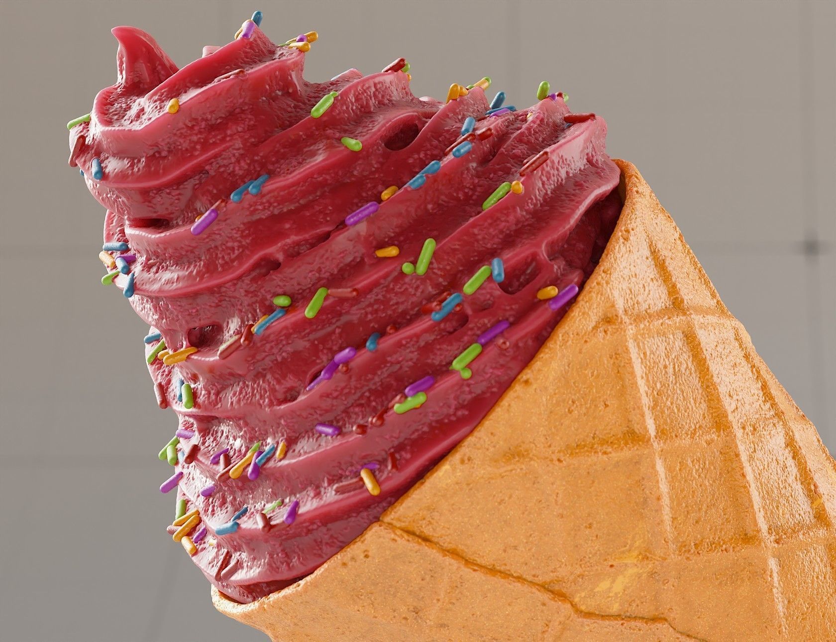 Soft Serve Ice Cream Cone 3D model | CGTrader