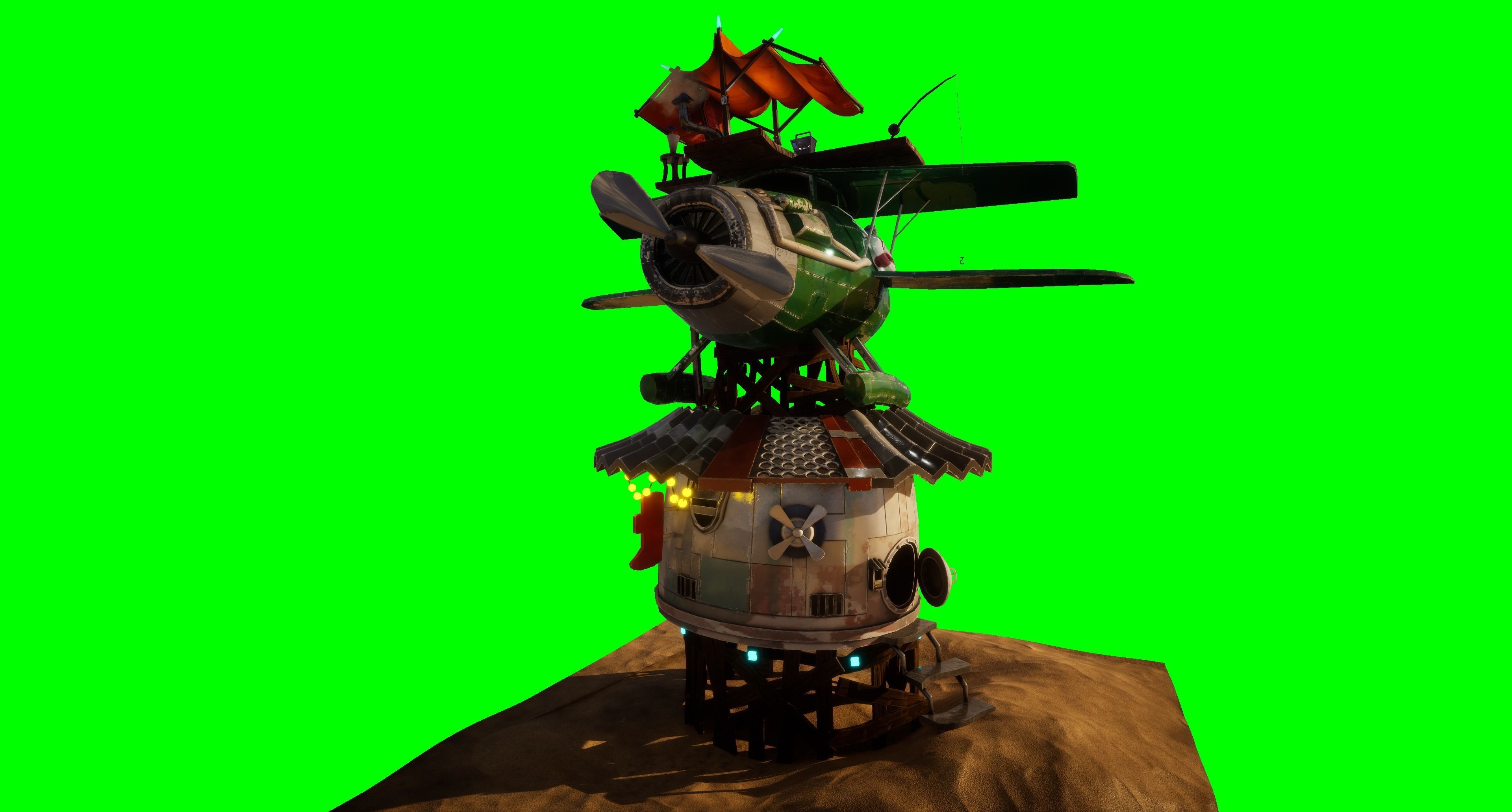 3D model Old School Crash Bandicoot-themed 3D Environment VR / AR / low ...