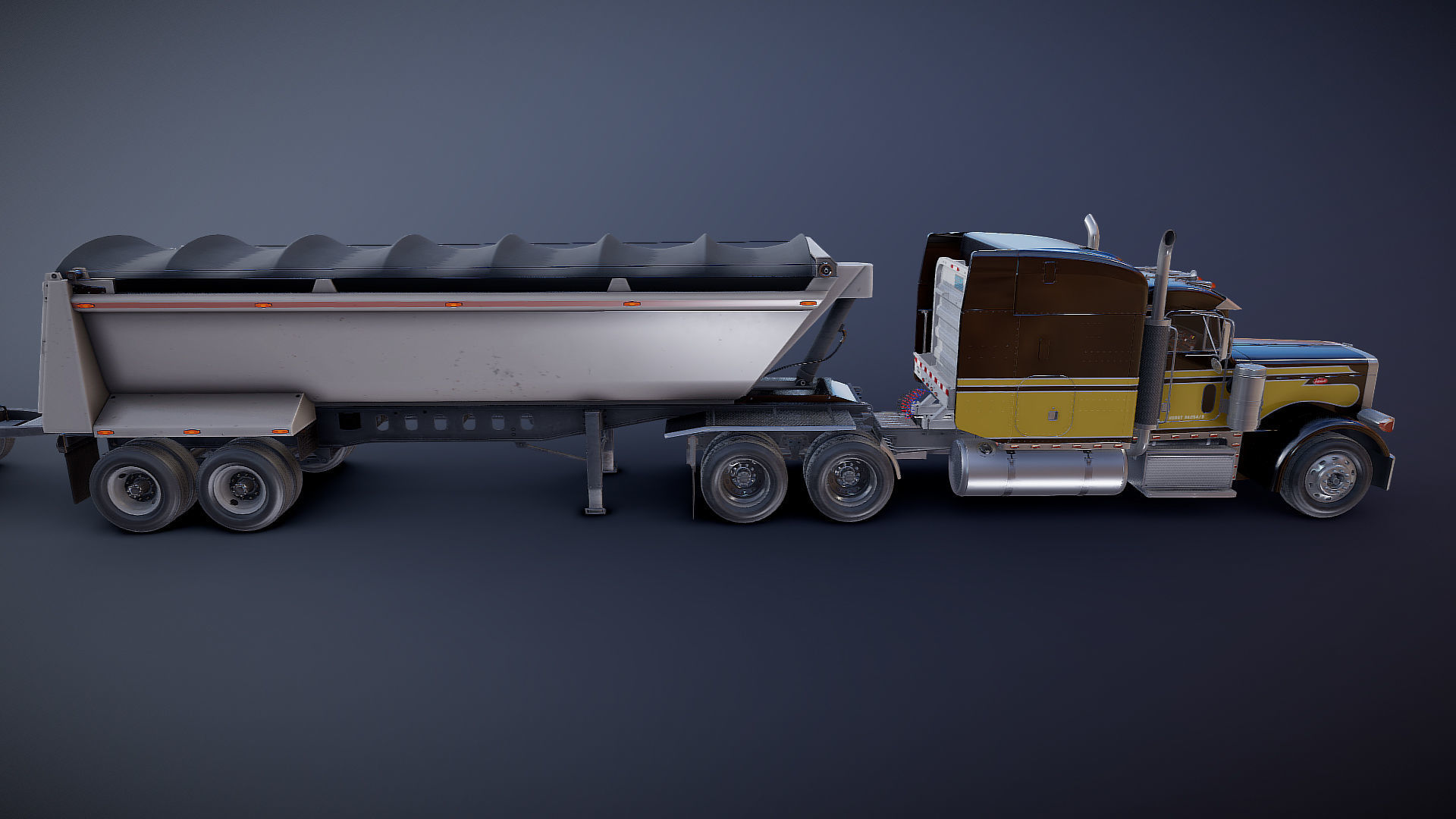 3D model Peterbilt 379 dump trailer VR / AR / low-poly | CGTrader