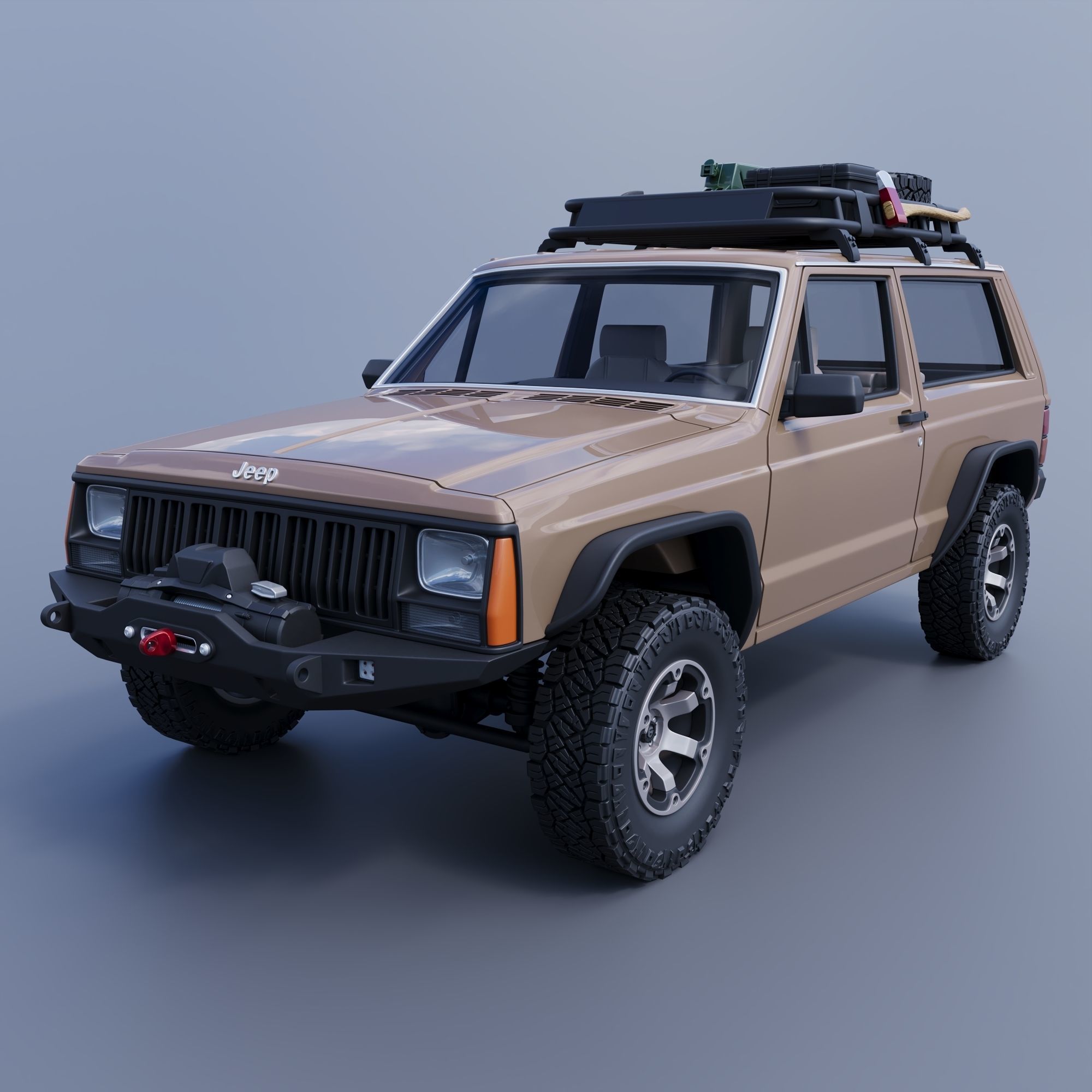 Jeep Cherokee XJ 2 Door 1984 Custom 3D model 3D printable | CGTrader