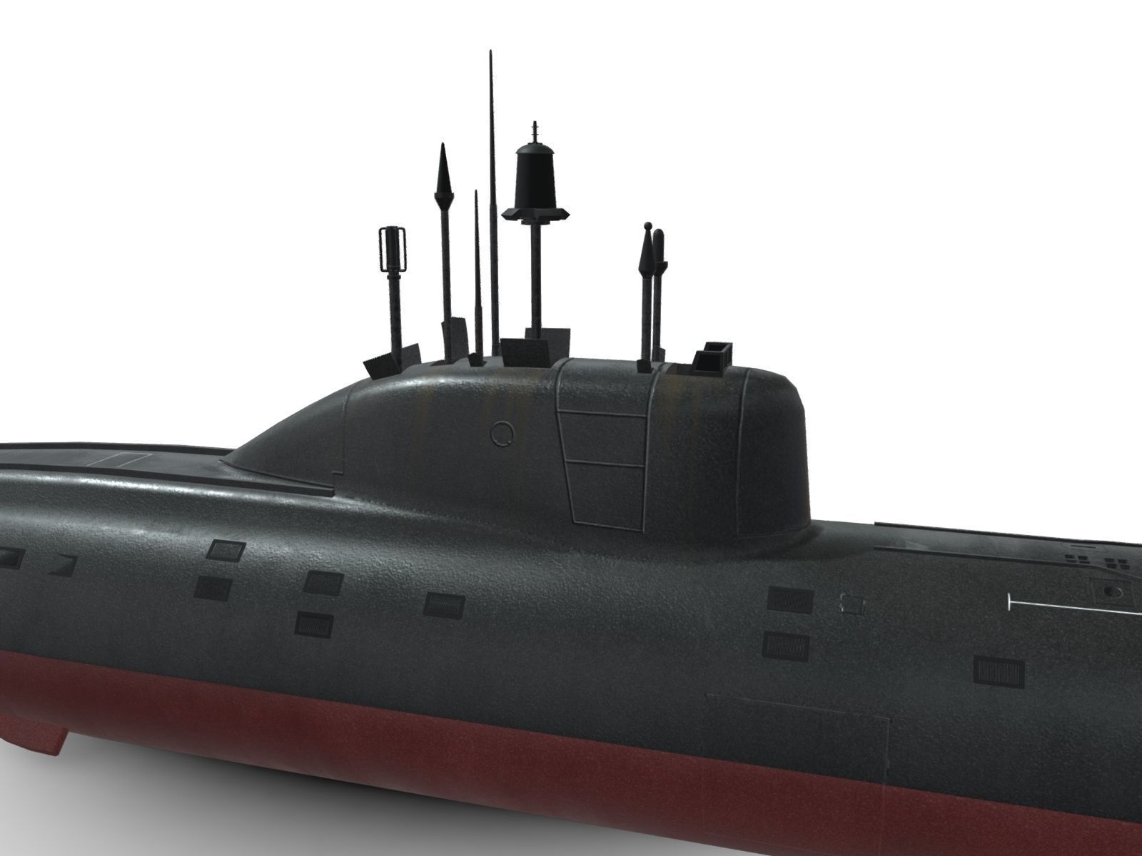 Nuclear Submarine Akula Class 3D model | CGTrader