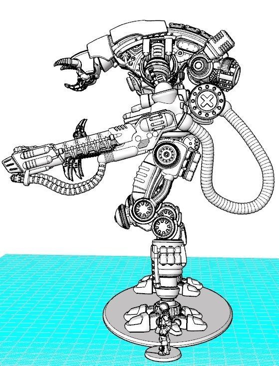 Cazador Double Chain Weapons And Heavy Flame Cannon-Separate 3D model ...