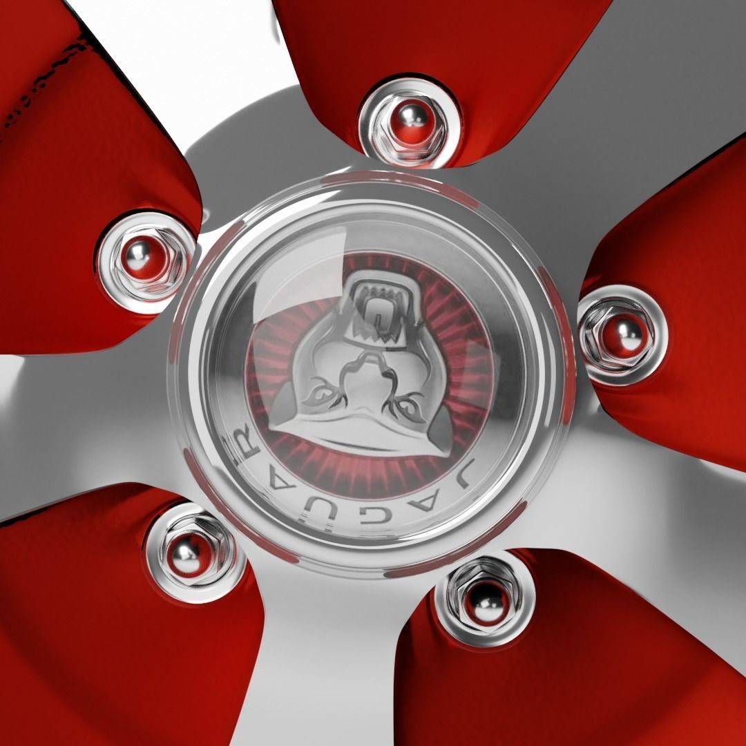 Jaguar Kent alloy with Pirelli sport tyre 3D model | CGTrader