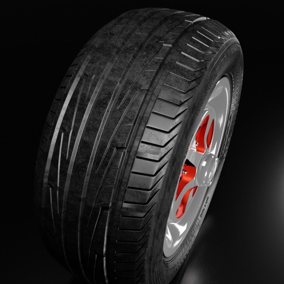 Jaguar Kent alloy with Pirelli sport tyre 3D model | CGTrader