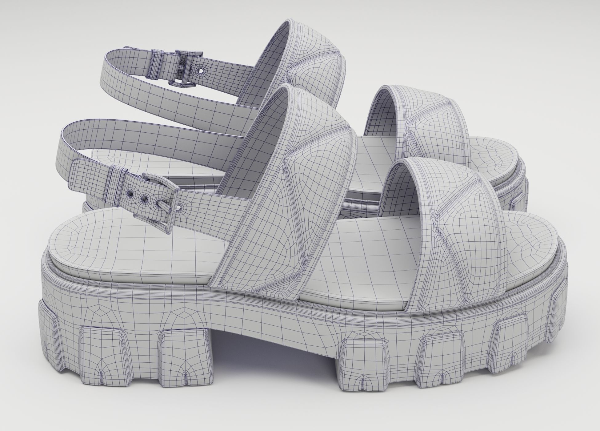 3D model Sandals Prada Quilted VR / AR / low-poly | CGTrader