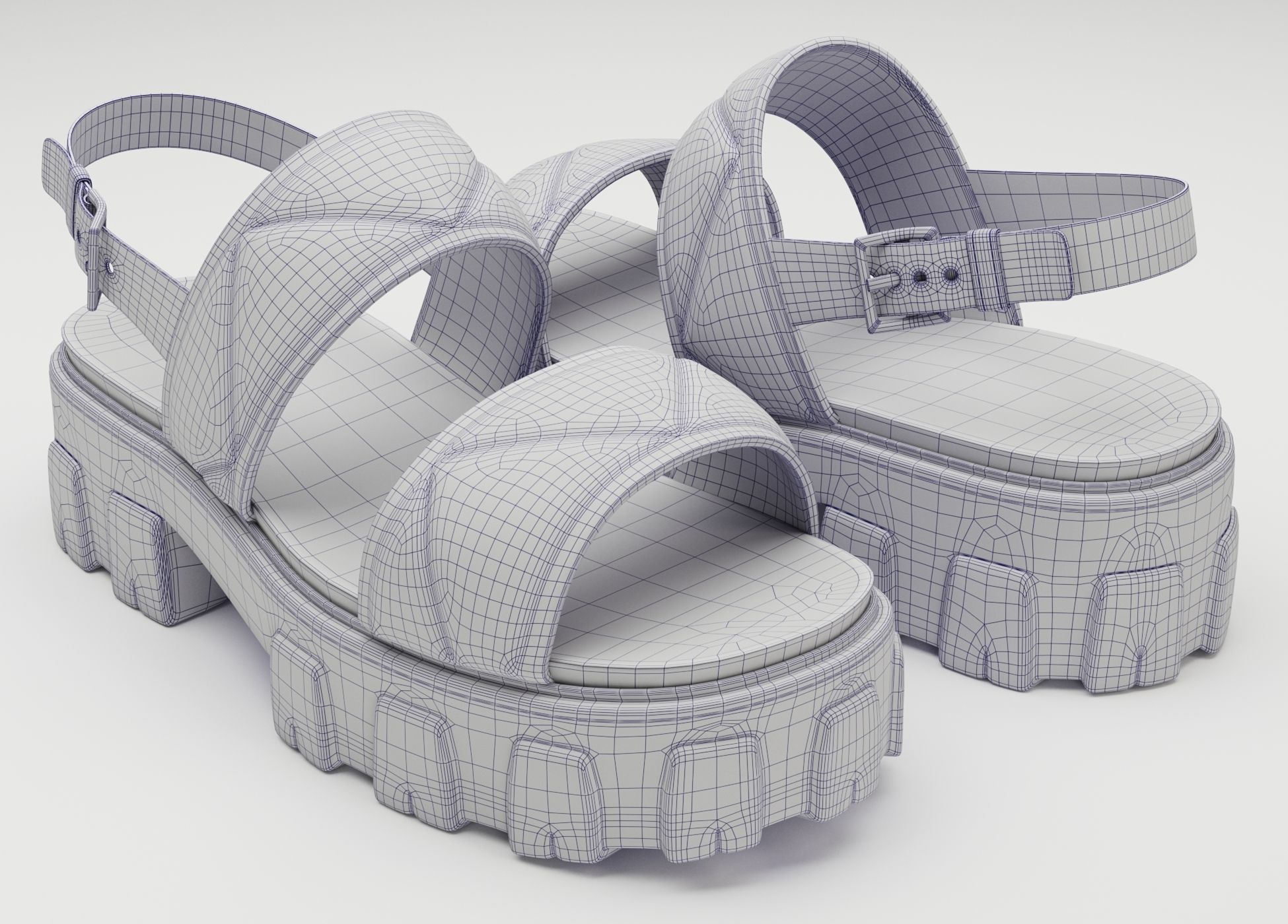 3D model Sandals Prada Quilted VR / AR / low-poly | CGTrader