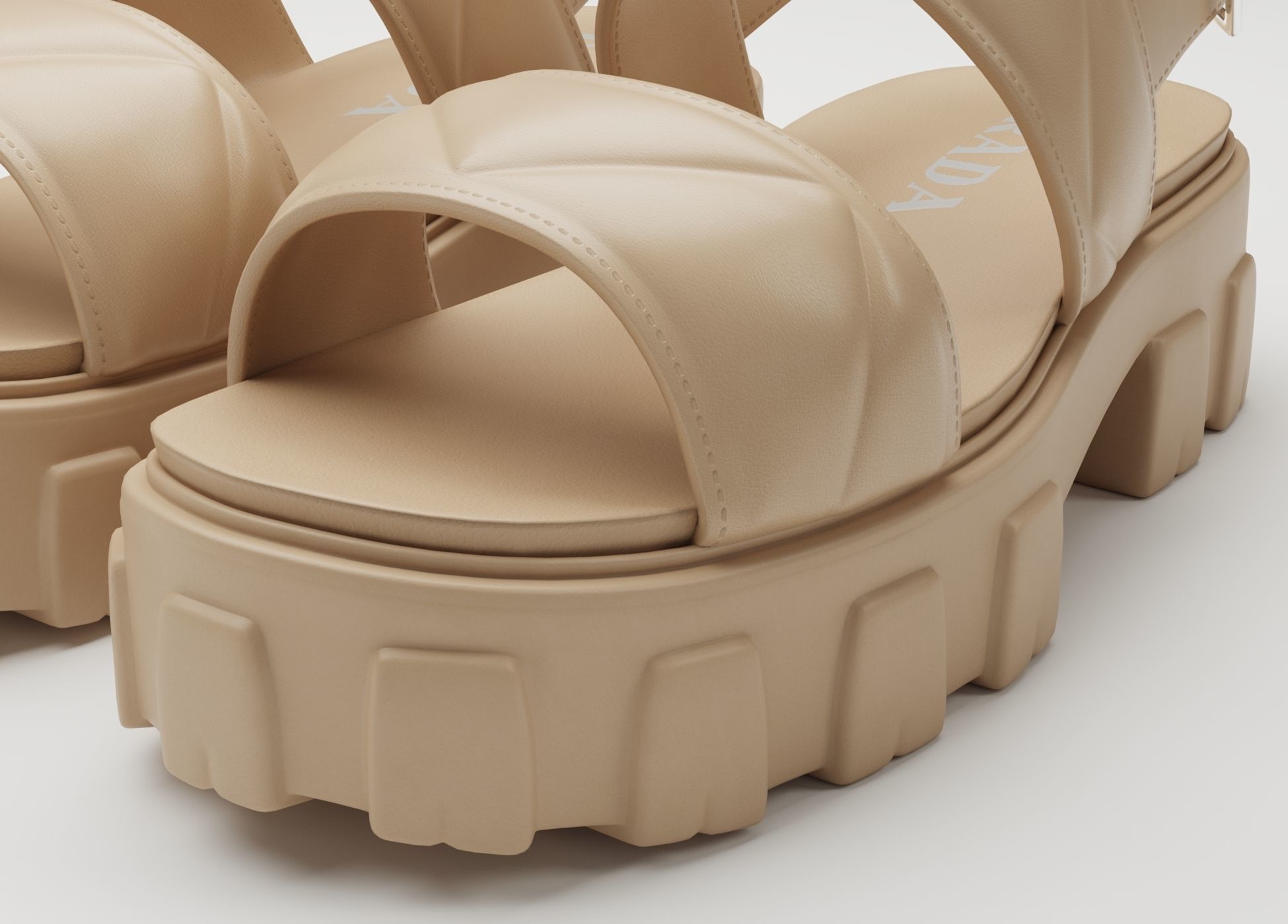 3D model Sandals Prada Quilted VR / AR / low-poly | CGTrader