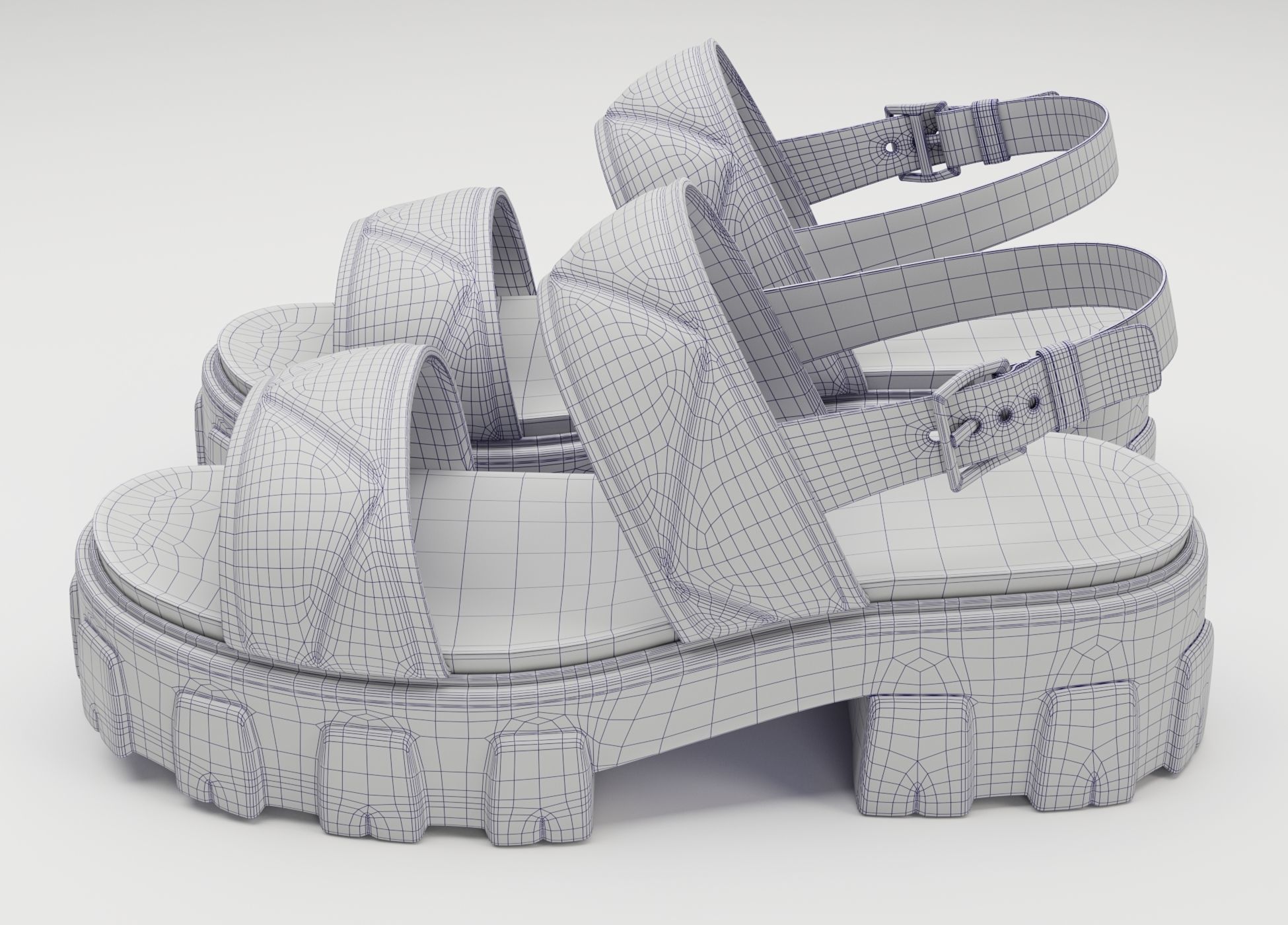 3D model Sandals Prada Quilted VR / AR / low-poly | CGTrader