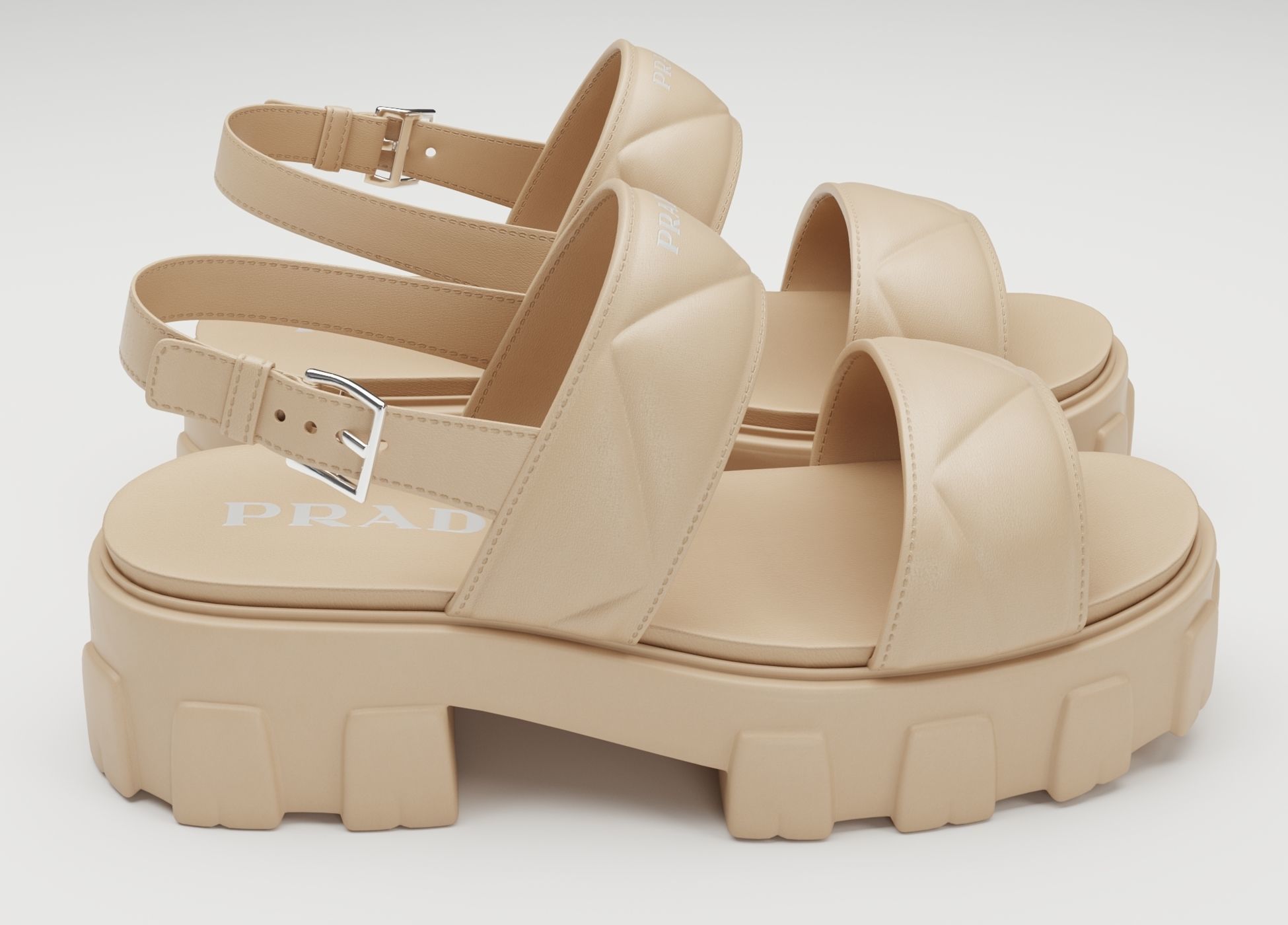 3D model Sandals Prada Quilted VR / AR / low-poly | CGTrader