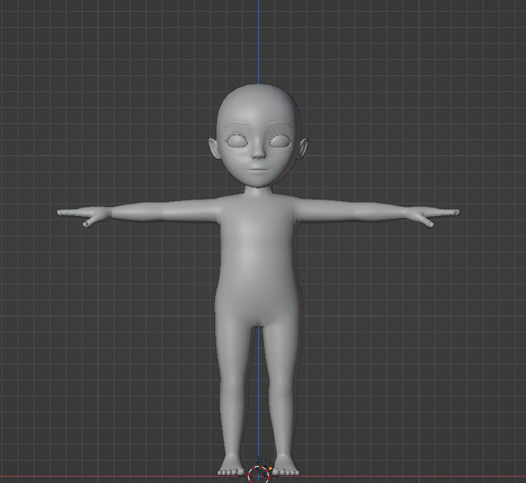 Child Basemesh Low-poly 3D model free VR / AR / low-poly 3D model ...