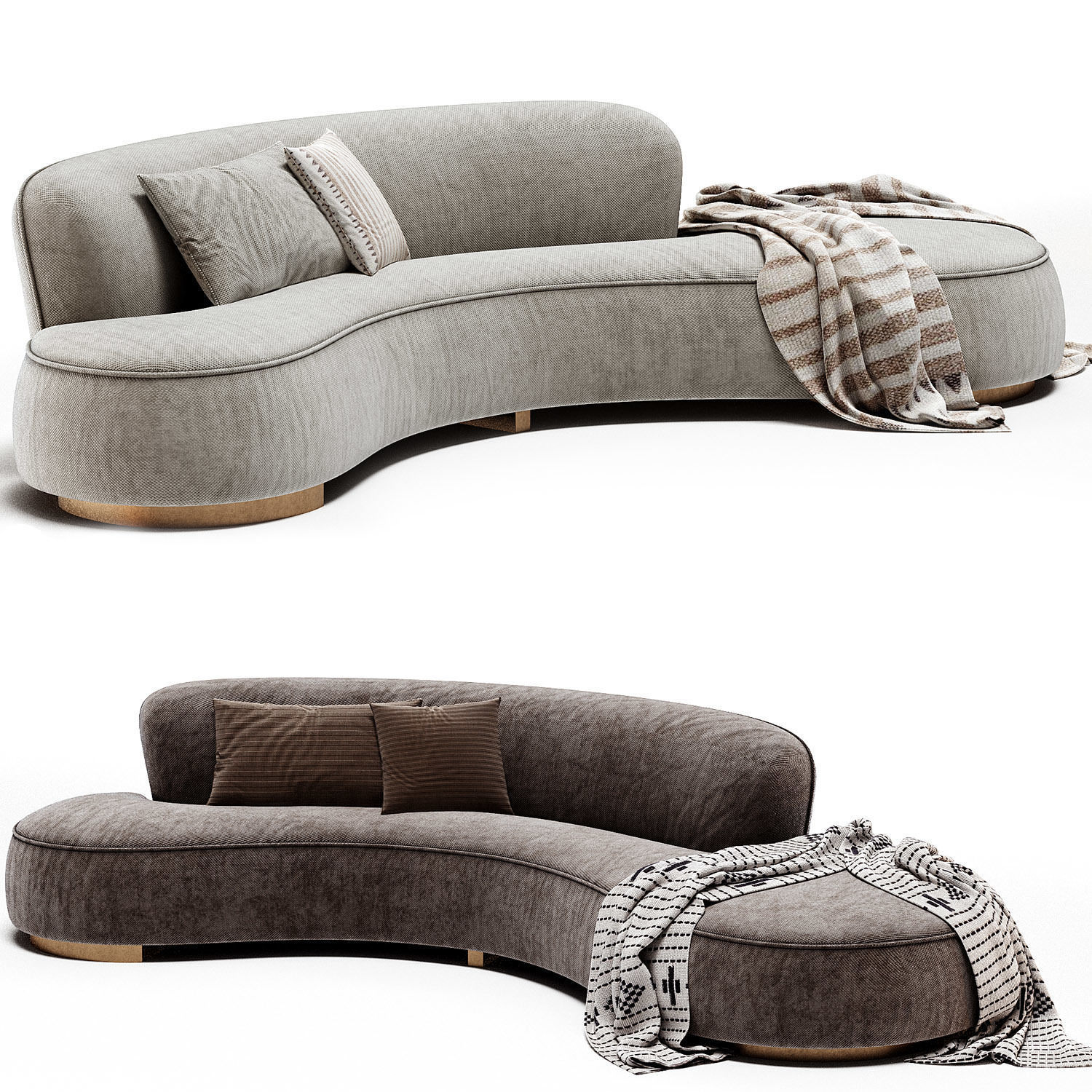 Freeform Curved Sofa 3D model | CGTrader