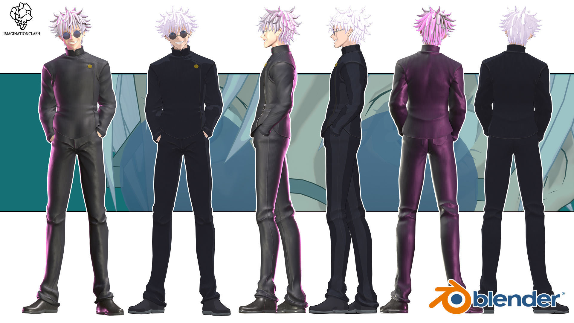 Gojo Satoru 3D model rigged | CGTrader