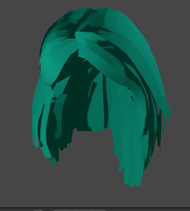 3D Hair style for girl V99 Low-poly 3D model free VR / AR / low-poly 3D ...