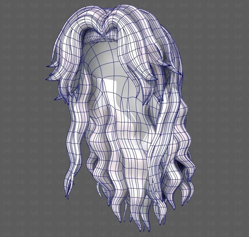 3D model 3D Hair style for girl V119 VR / AR / low-poly | CGTrader