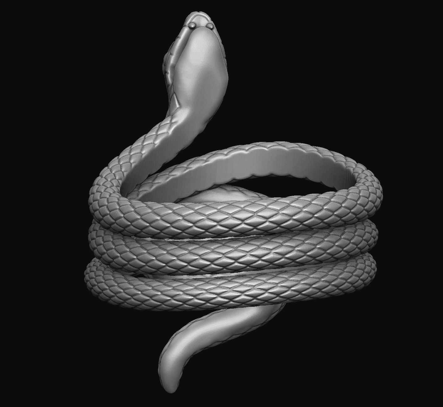 Snake Ring 3D model 3D printable | CGTrader