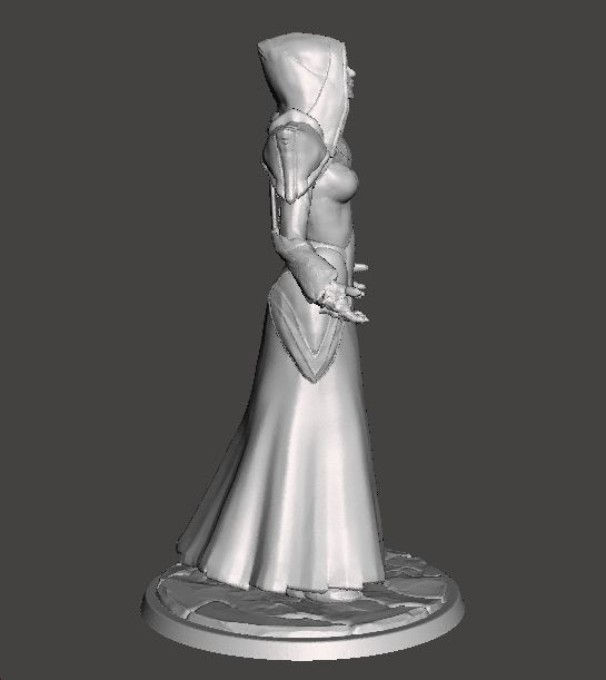 MOON TEMPLE FEMALE MAGE PRIESTESS MINIATURE MODEL FANTASY GAMES 3D ...
