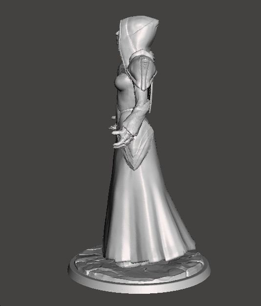 MOON TEMPLE FEMALE MAGE PRIESTESS MINIATURE MODEL FANTASY GAMES 3D ...