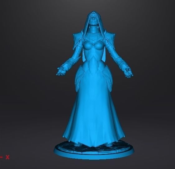 MOON TEMPLE FEMALE MAGE PRIESTESS MINIATURE MODEL FANTASY GAMES 3D ...