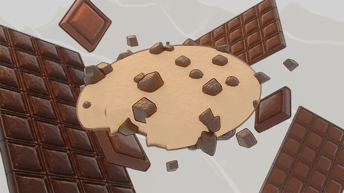 Animation of beautiful cookies in a blender free 3D model animated ...