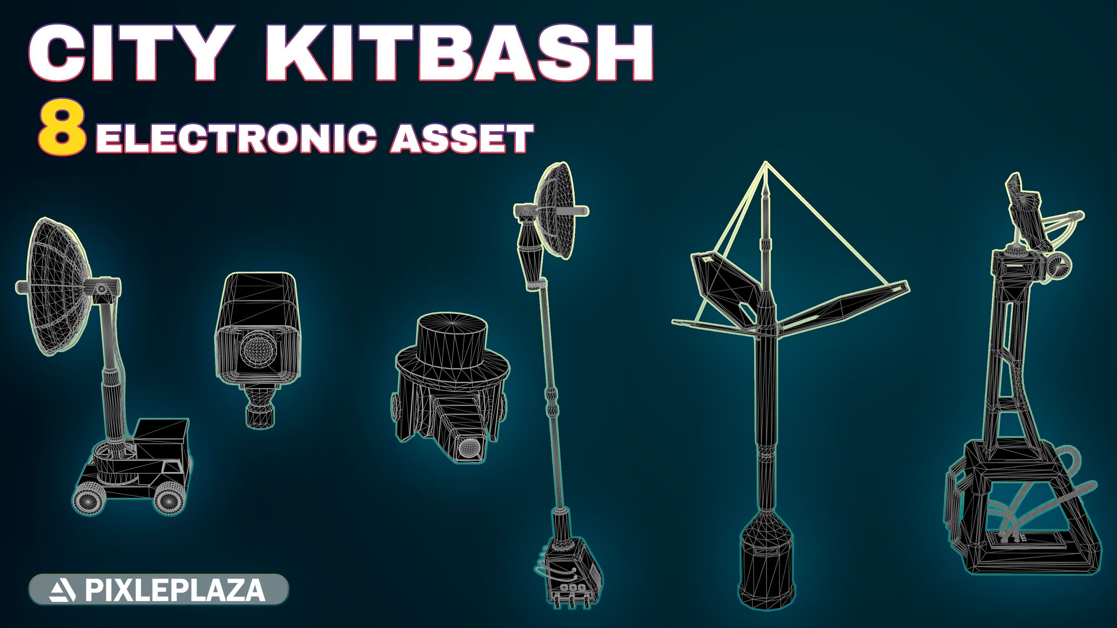 3D model Electronic Devices-cameras-generator-antenna- game ready ...