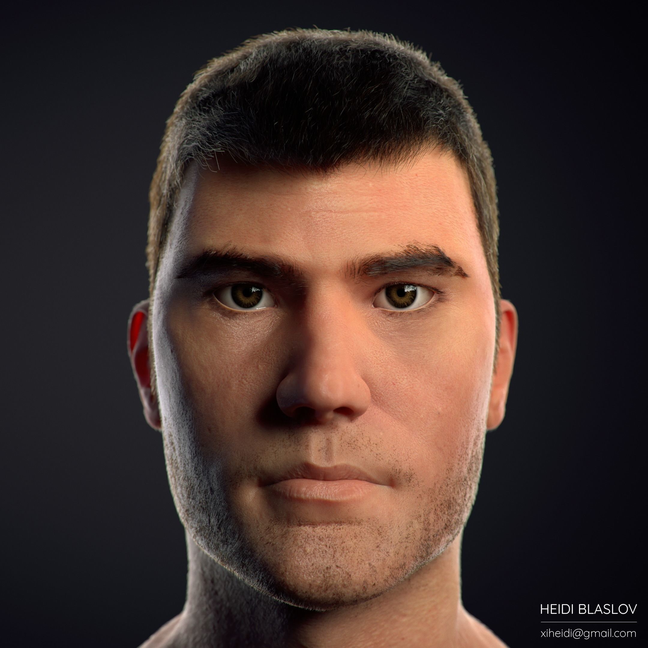 3D model Photo-Realistic Human Male Head VR / AR / low-poly | CGTrader