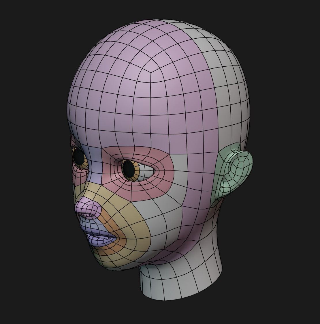 3D model Stylized Female Girl Retopology VR / AR / low-poly | CGTrader