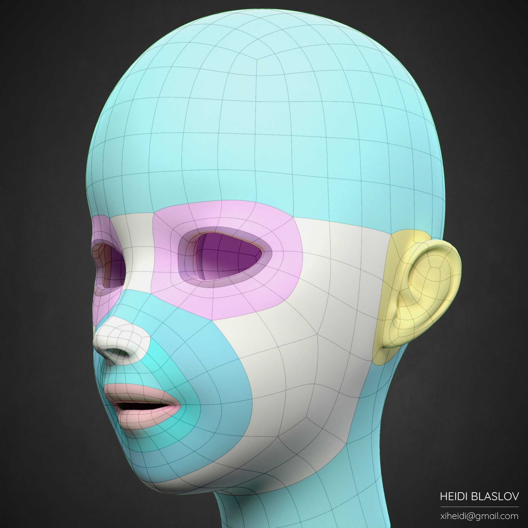 3D model Stylized Female Girl Retopology VR / AR / low-poly | CGTrader