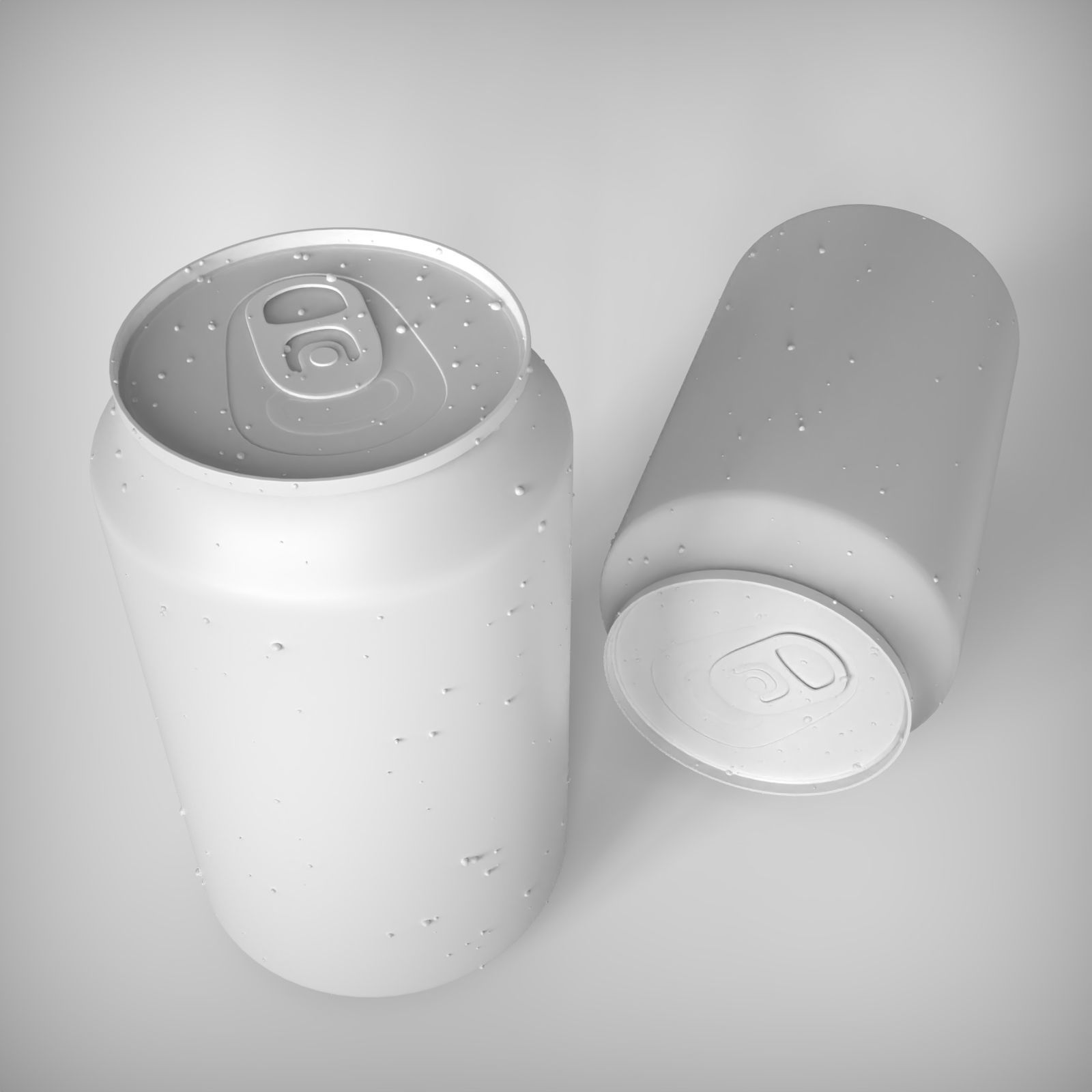 Beverage can 330ml with label and water drops 3D model | CGTrader