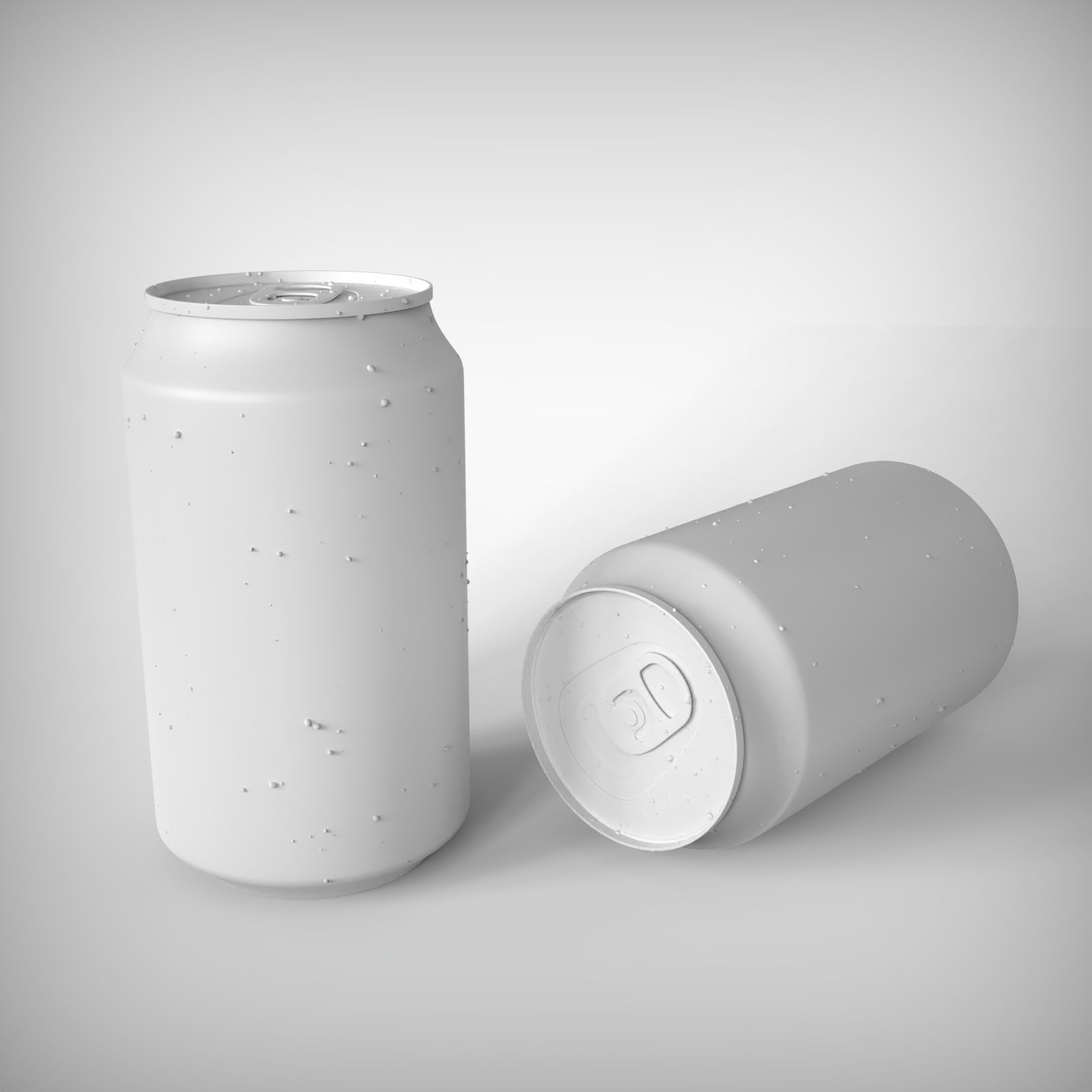 Beverage can 330ml with label and water drops 3D model | CGTrader