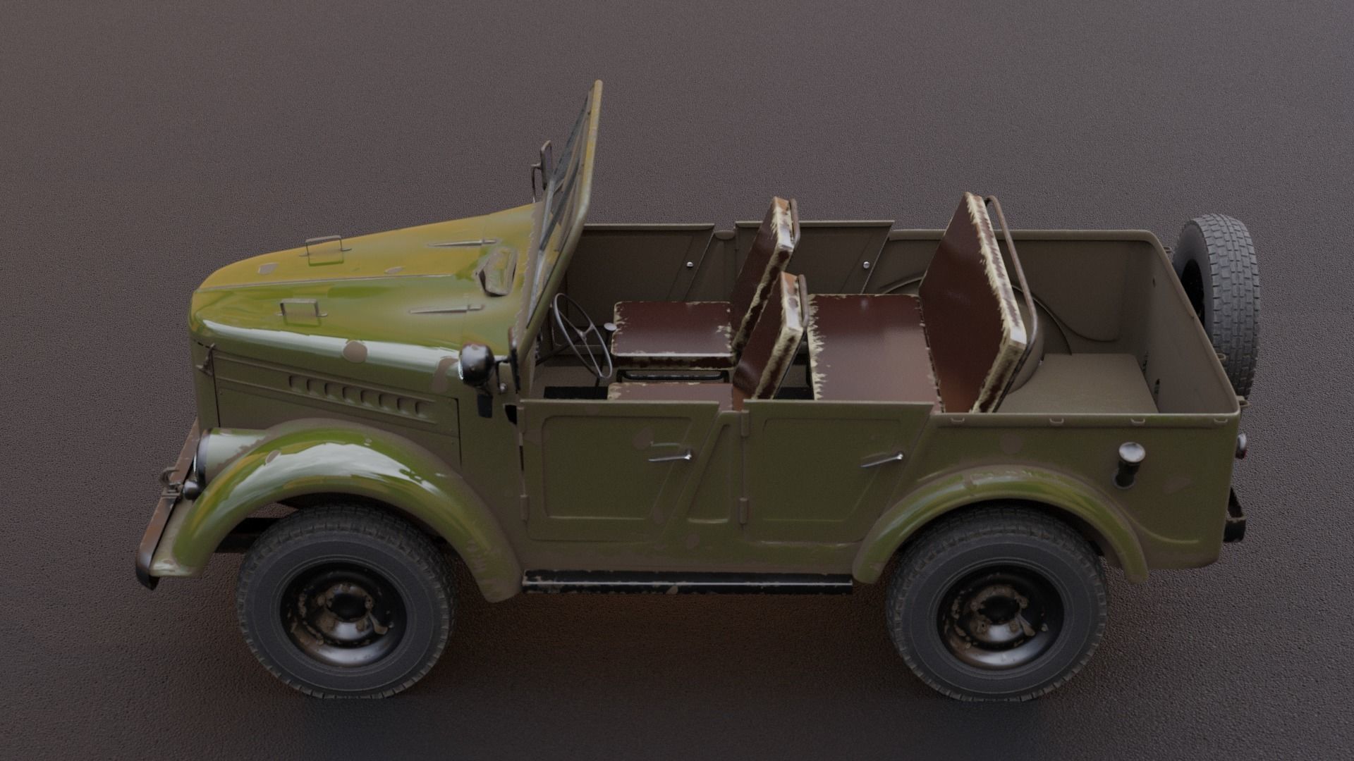 GAZ 69 3D model rigged | CGTrader